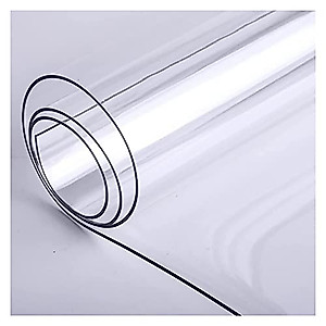 Clear PVC Desk Chair Mat 1.5mm Thick Chair Mat for Hard Floors, Plastic Carpet PVC Transparent High Impact Strength Office HouseholdNot Deformed Floor mat,60/90/100/120cm Wide for Office & Home (Colo