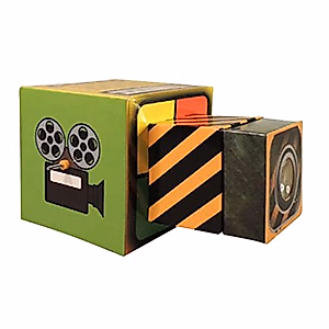 Balacoo DIY Cardboard Smartphone Projector DIY Home Portable Smart Mobile Phone Projector Home Cinema Home Theater Phone Screen Magnifier Providing Early Educational Toy for Kid