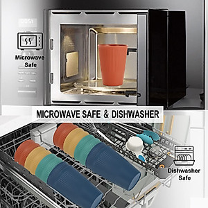 PYRMONT Wheat Straw Cups-8 Pack Plastic Cups Reusable,12 oz Unbreakable Kid Cups,Tumbler Cups for Kitchen,Drinking Cups, Small Water Cups,Plastic Cups Dishwasher Safe & BPA Free