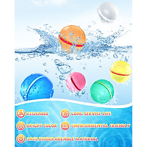 SOPPYCID Tonoviviy Tonoviviy Water Bomb Balloons Reusable, Self-cleaning Refillable Water Balloons for Kids and Adults(4pcs)