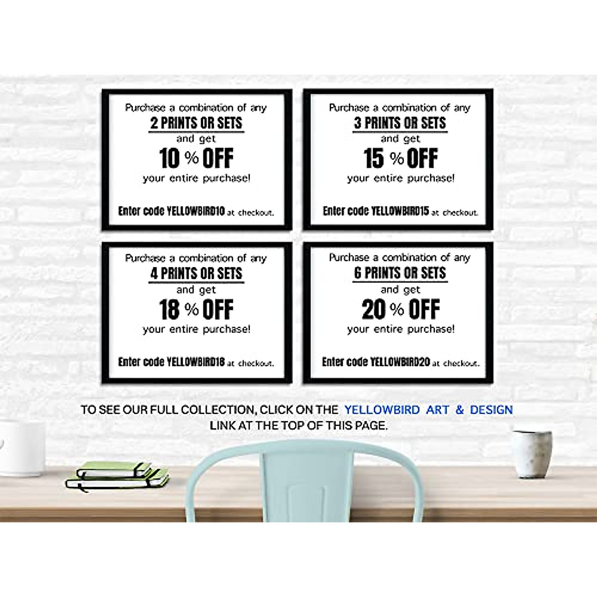 Just Breathe Poster Set 11x14 - Positive Quotes Wall Decor - Encouragement Gifts for Women - Inspirational Quotes Wall Art & Decor - Uplifting Gift for Women - Bedroom Wall Art - Living room Wall Art