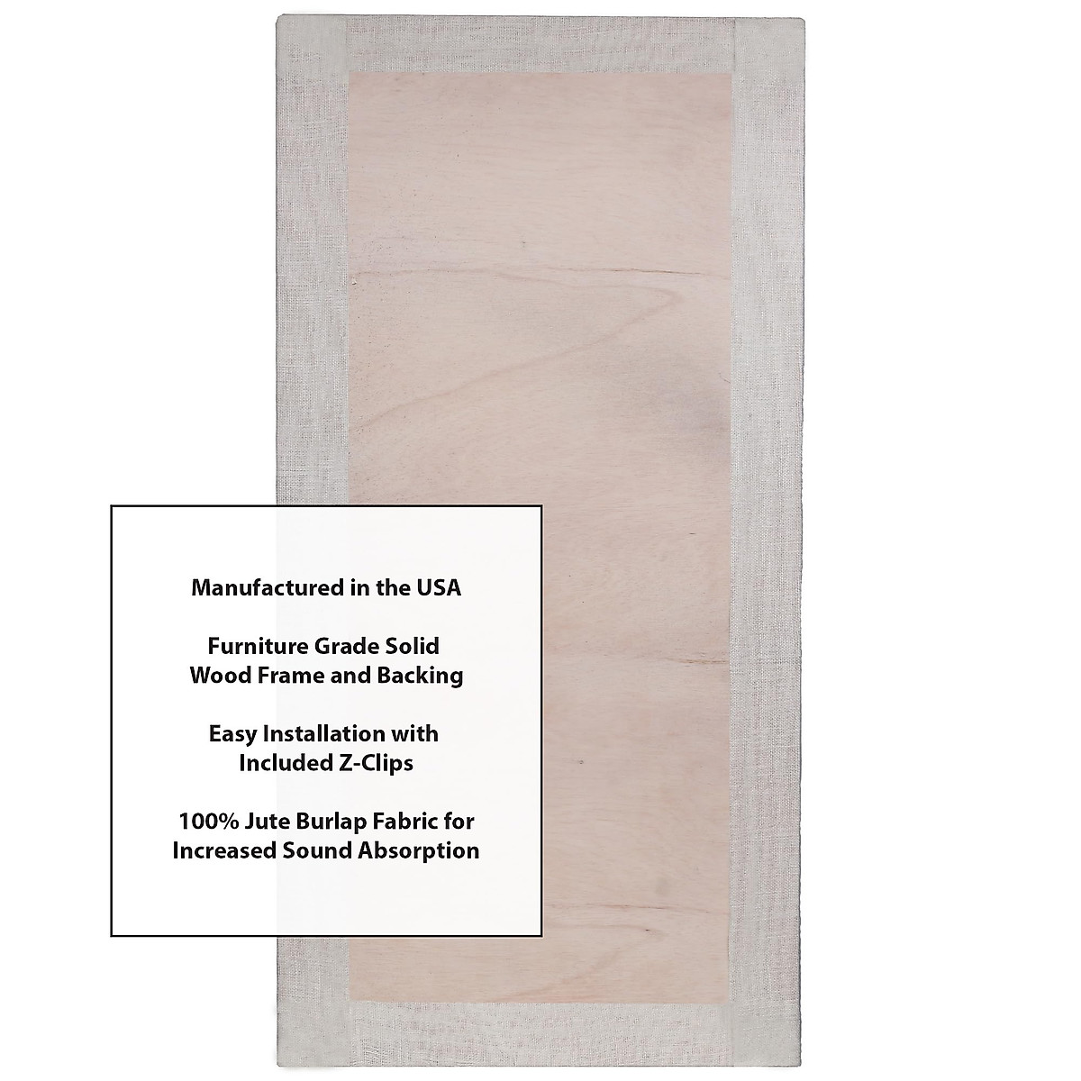 ATS Acoustics Sound Absorbing Noise Dampening Acoustic Panel Wall Treatment 24" x 48" x 4" Beveled Edge (Ivory)