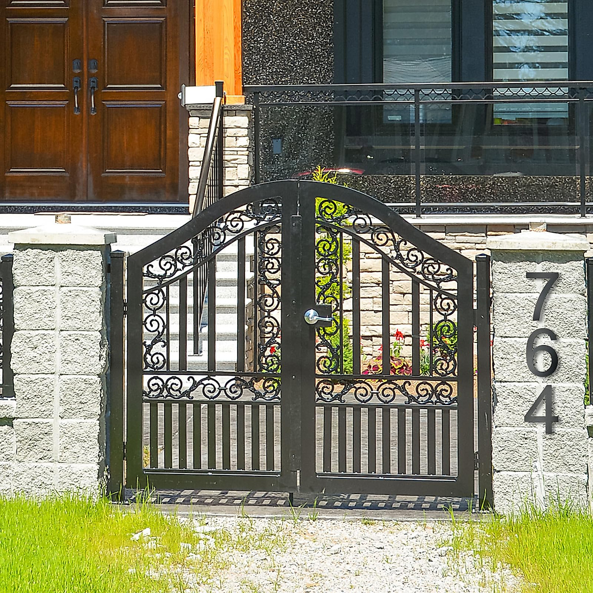 MOLVCE 8 Inch Large House Numbers for Outside, Stainless Steel Address Numbers, Floating Modern House Numbers, Door Mailbox Numbers, Number 4