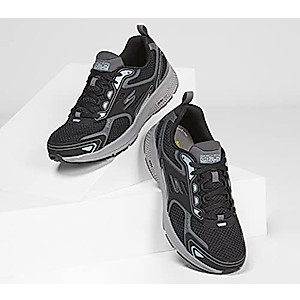 Skechers mens Go Run Consistent - Performance Running & Walking Shoe Sneaker, Black/Grey, 10 US