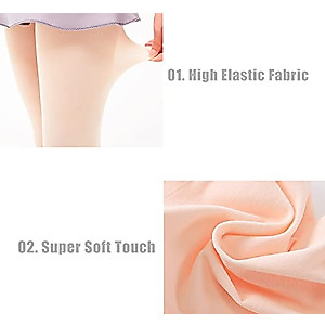 MdnMd Soft Girls Toddler Ballet Dance Tights Footed Ballet Legging Stocking Pantyhose 1 Pairs (White, Child Age 2-4)