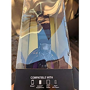 Black Panther Headphones, Adjustable Headband, Stereo Sound, 3.5Mm Jack, Wired Headphones, Tangle-Free, Volume Control, Foldable, Kids Headphones Over Ear for School Home Travel