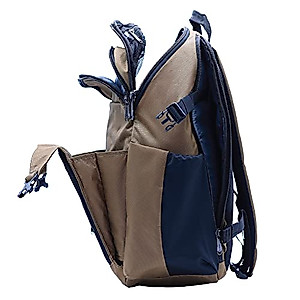 WOLVERINE 33L Cargo Pro Backpack with Expandable Helmet Stash, Laptop Compartment, 7 Pockets & Moisture Wicking Straps, Chestnut, One Size