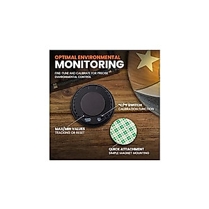Oasis Digital/Analog Look Hygrometer and Humidity Sensor - High Precision Temperature and Humidity Monitor with Reliable Accuracy, Ideal for Care and Maintenance of Various Storage Environments