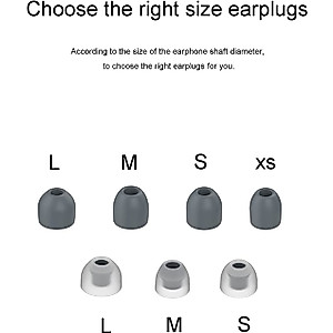 Aiivioll Replacement Waterproof Comfortable Headphone Earpiug Ear Pads Set Silicone in-Ear Headphone Covers Compatible with Sony WF-1000XM4 Bluetooth Headphone (Gray)