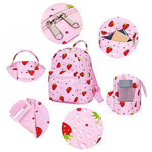 Cute mini pack bag backpack for grils children and adult (strawberry)