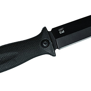 Kershaw Secret Agent (4007); Concealable Boot Knife with Strong Single Edge 4.4 Inch 8Cr13MoV Steel Blade; Arrives with Dual Carry Molded Sheath and Stealthy Non-Reflective Black Oxide Finish, 3 OZ