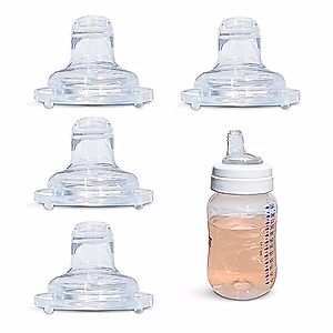 Sippy Spout Nipples for Philips Avent Anti-Colic Baby Bottles | 4-Count | Soft Spout | Food Grade Silicone | Variable Flow | Spill-Proof