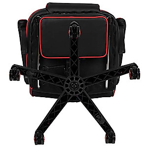 Flash Furniture X40 Gaming Chair Racing Ergonomic Computer Chair with Fully Reclining Back/Arms, Slide-Out Footrest, Massaging Lumbar - Red