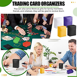 80 Pcs Deck Cards Boxes with Dividers, 40 Trading Card Storage Box and 40 Dividers, Plastic Card Deck Cases Storage Organizer Carrying Case for Games Card Playing Card Trading Cards Sports Cards