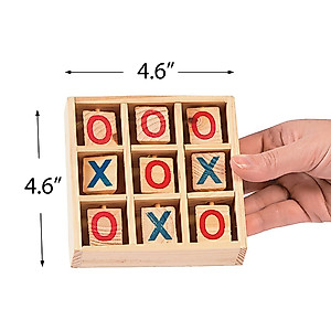 Fun Express Wooden Tic Tac Toe Board Game - Strategy Game for Kids - Toy for Road Trips and Indoor Play