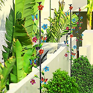 K KYMYCRAFT Solar Garden Lights Outdoor Decor, 2 Pack Garden Stake Light Waterproof Garden Lights with Stand for Garden, Patio Landscape, Yard, Pathway Decoration (Butterfly)