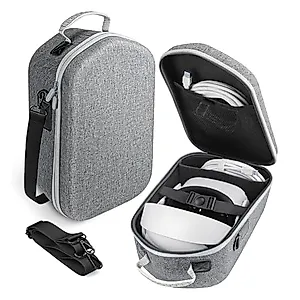 Vimetapro Carrying Case For Oculus Quest 2/Quest 3/PSVR2,Travel Case Storage Bag For For Meta Quest 2 Accessories/Pro Vr Headset With Elite Strap,Touch Controllers And Other Vr Accessories