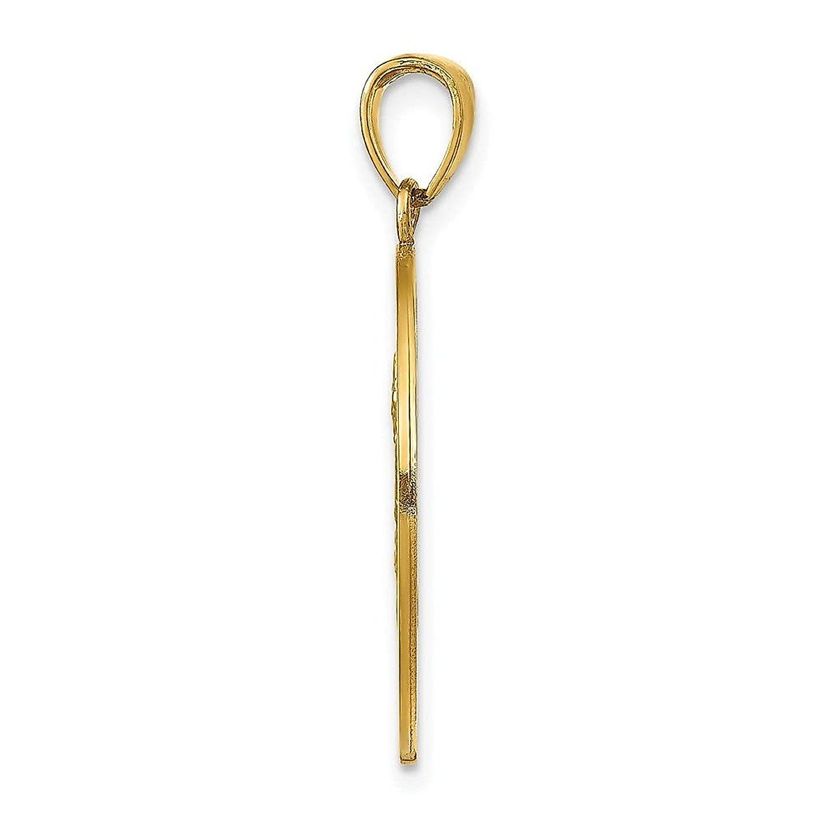 Diamond2Deal 14k Yellow Gold Saint Christopher Medal Pendant Fine Jewelry for Women