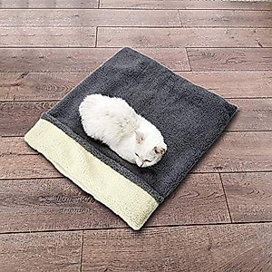 Cat Bed Cave Sleeping Bag, Pet Mat Self Warming Pad Sack for Cats and Small Dog