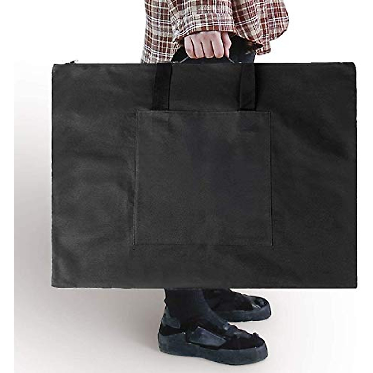 Canvas Art Portfolio Carry Bag Large Size A2 Artist Portfolio Case Drawing Board Bag Lightweight Poster Board Storage Bag Artwork Drawing Painting Photography SketchingArt Supplies Organizer (68x53CM)
