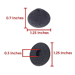 ECS Replacement Cone Shape Ear Cushions for E62 Transcription Headsets and Olympus E61, Includes 3 Pairs