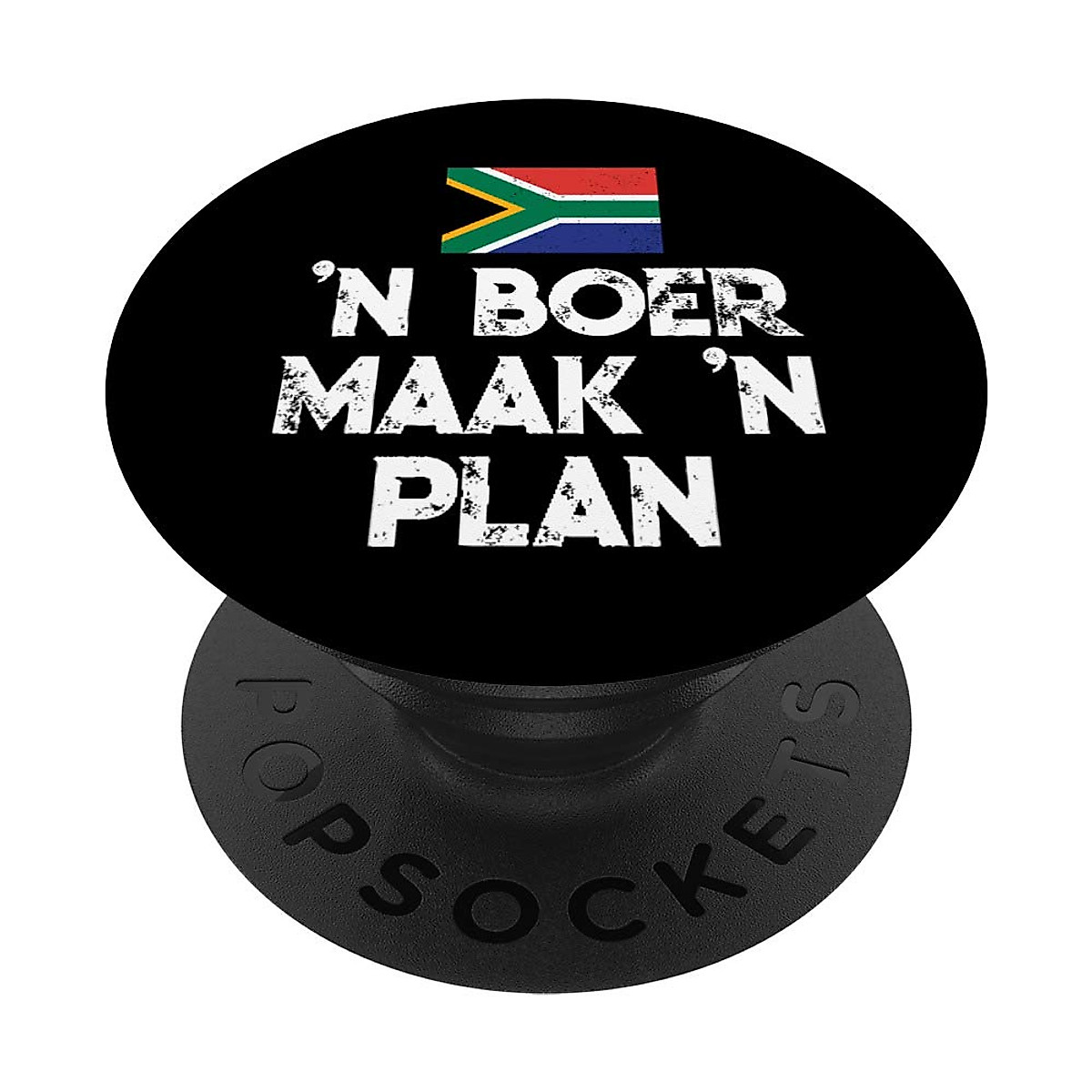South African Boer maak Plan Saffa Black Funny PopSockets Grip and Stand for Phones and Tablets