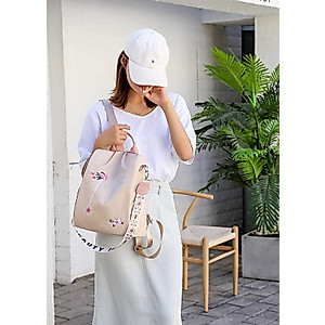 Rose Backpack For Women Bag Soft Leather Fashion Women Backpack Purses Multipurpose Design Handbags And Shoulder Bag