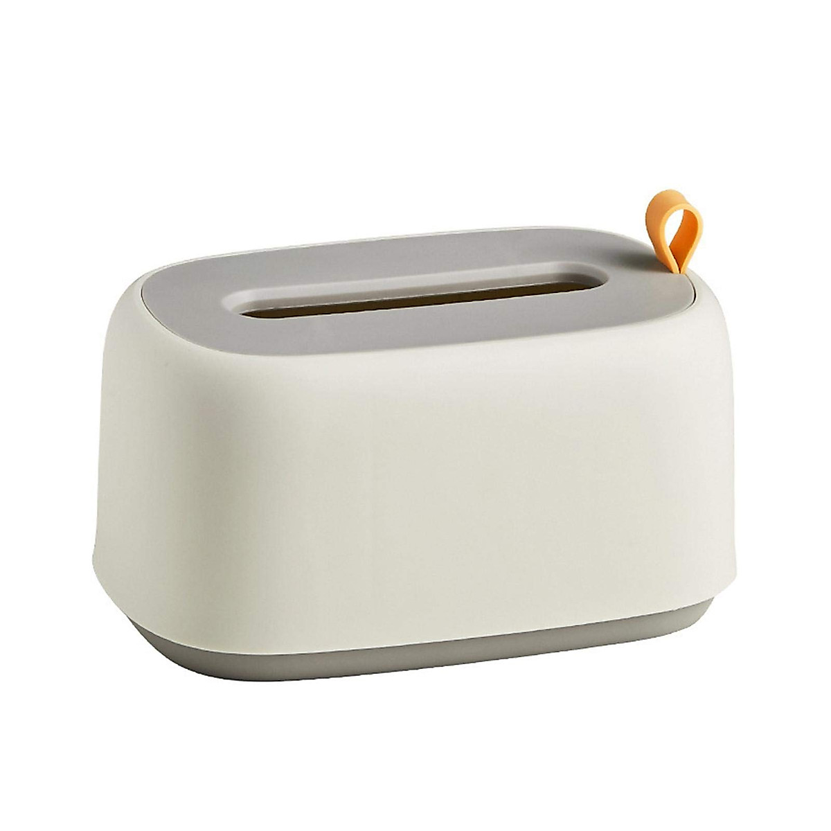 AKOYA Wicker Collection Wet Wipes Dispenser Holder - Wall-Mounted Wet Tissue Box Baby Wipes Box Home Office Desk, Dorm, Kitchen, Washroom, White, 20.2*10.5*13.2cm/7.95*4.13*5.20inch