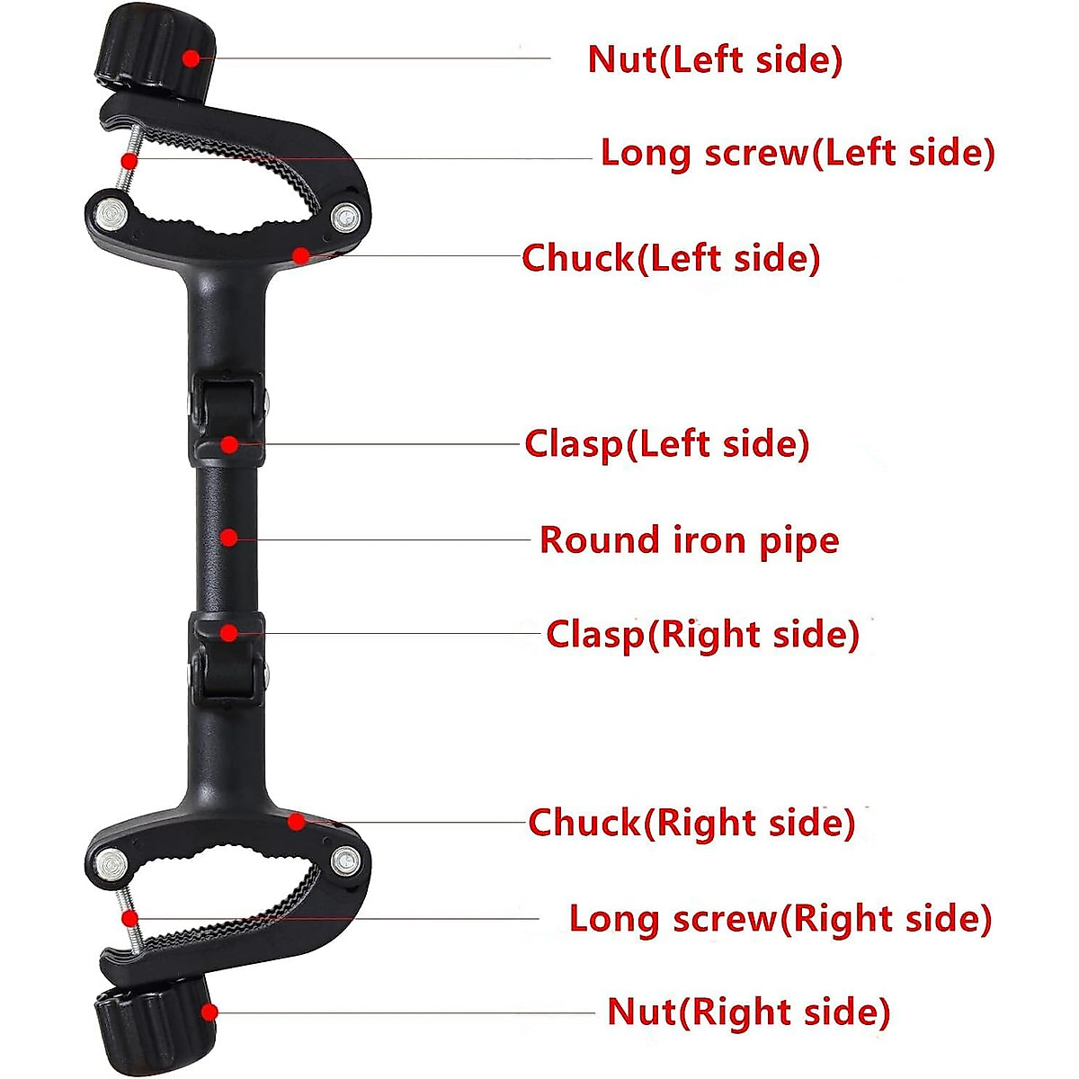 3 Pcs Twin Stroller Connector Side by Side, Universal Stable Baby Stroller Pushchair Connectors, Detachable Adjustable 2 in1 Twin Dual Stroller Connector for Two Strollers Connection ﻿