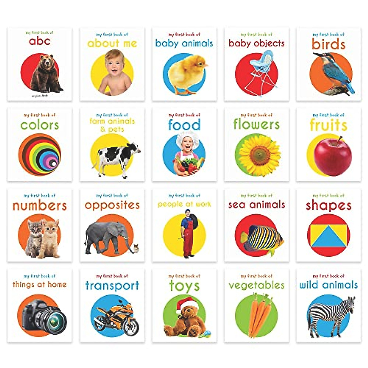 My First Complete Learning Library: Boxset of 20 Board Books Gift Set for Kids (Horizontal Design)