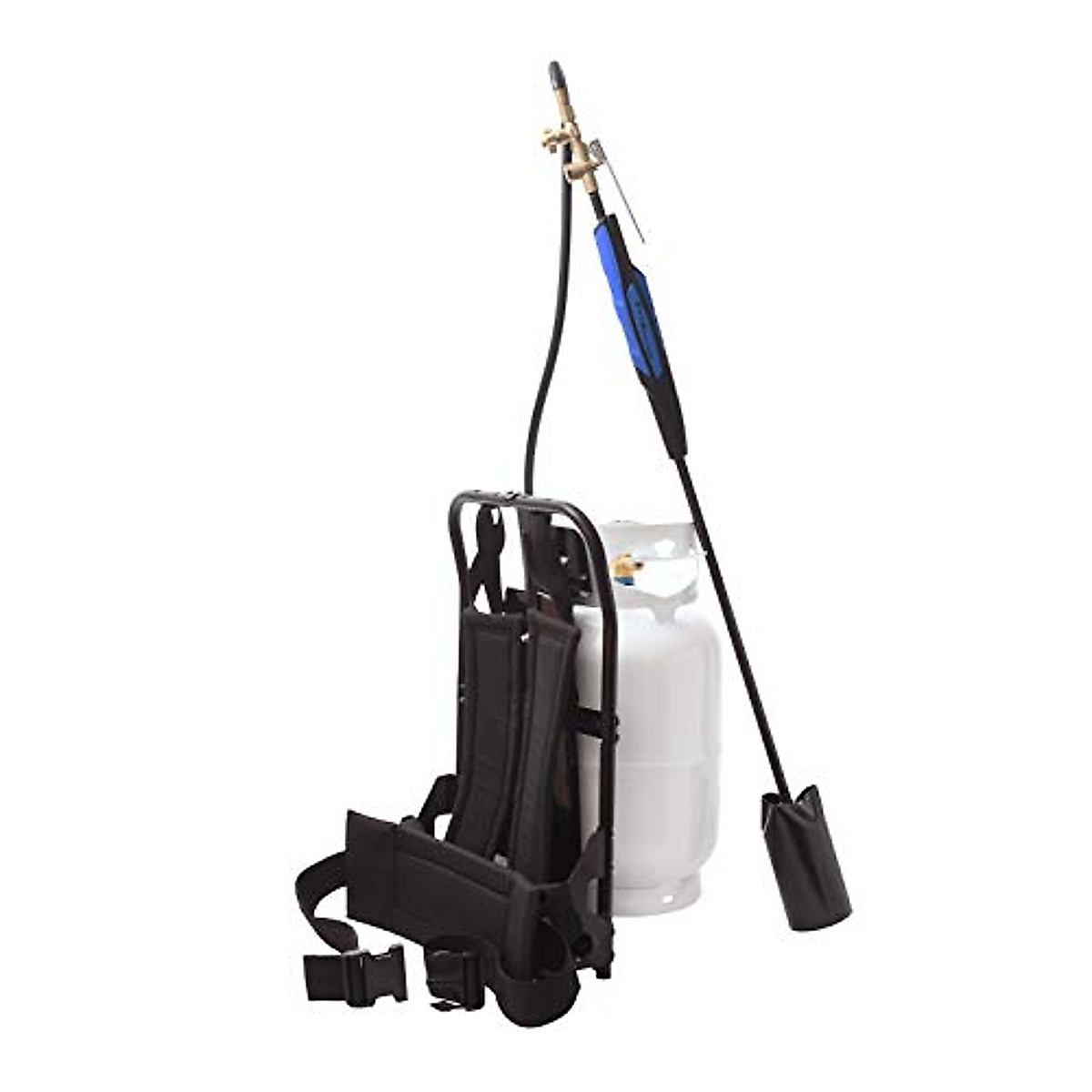 Flame King Propane Tank Alice Frame Backpack Carrier for 10LB Cylinder and Weed Torch, Black