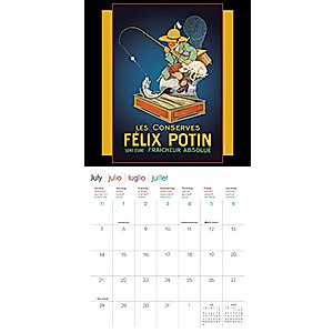 Bon Appétit 2024 Wall Calendar — Vintage Poster Art, 16-Month Cooking Calendar, 12" x 12"