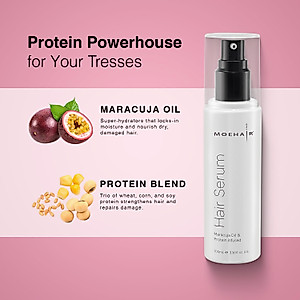 MOEHAIR Anti Frizz Hair Serum | Infused with Maracuja Oil and Protein | Hair Serum for Frizzy Hair | Paraben and Sulfate-Free Hair Smoothing Serum | For Strong and Silky Hair (3.38 Fl. Oz)