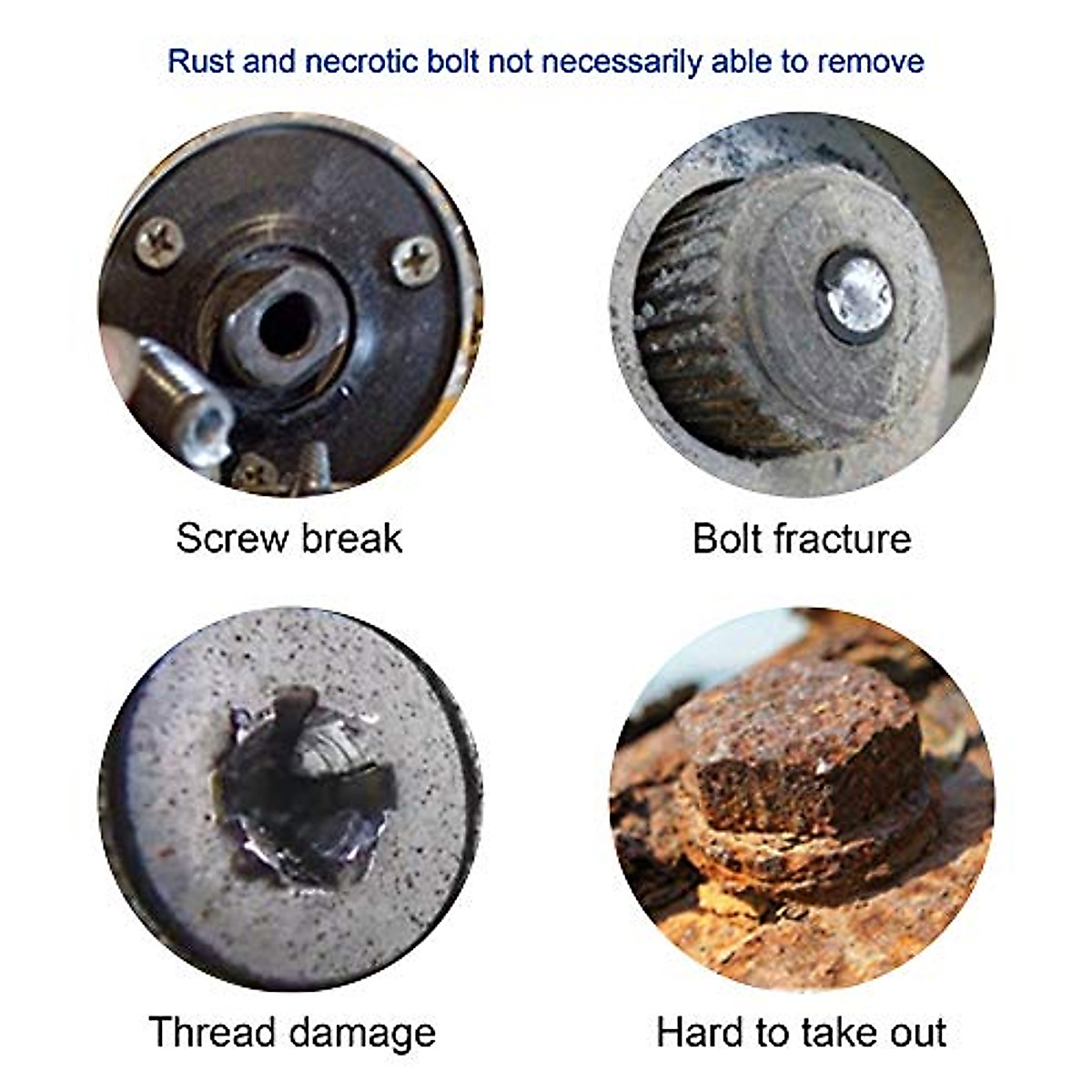 Be91eiter Damaged Screw Extractor Set, 22 PCS Stripped Kit for Broken Bolt All-Purpose HSS Remover Set with Magnetic Extension Bit Holder & Socket Adapter, Silver