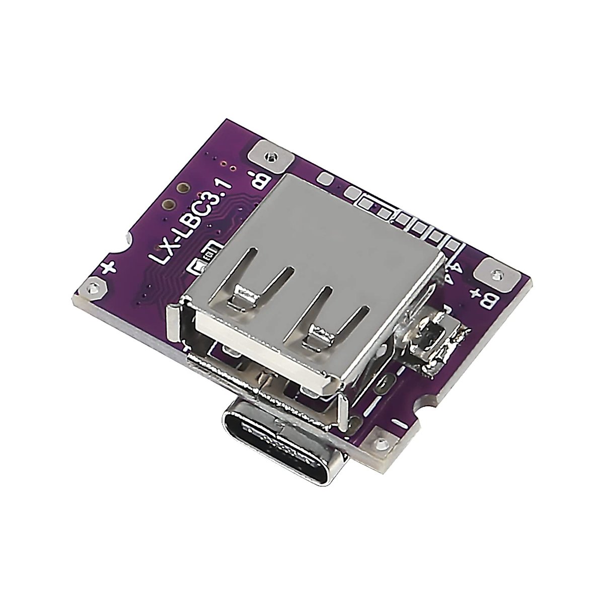 ATNSINC Type-C 5V 3A Boost Converter Step-Up Power Module IP5310 Mobile Power Bank Accessories with Switch LED Indicator(Type-C and USB-A 3A)
