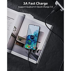 CONMDEX Android Auto USB C Cable (2ft+3ft+6ft), 10Gbps USB 3.1 Gen 2 USB-A to USB-C Cable 3A Fast Charging Type C Charger Cord, Braided USB C Data Cable Compatible Samsung Galaxy S23, Google Pixel