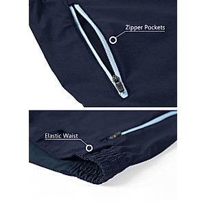 MAGNIVIT Long Shorts for Men Hiking Cargo Shorts Quick Dry Lightweight Capri 3/4 Cropped Pants Navy Blue