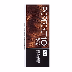 Clairol Nice'n Easy Perfect 10 Permanent Hair Dye, 6R Light Auburn Hair Color, Pack of 1