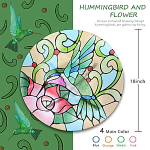 MUMTOP Bird Bath-Bird Baths for Outdoors - Hummingbird Large Bird Bath Bowl with Metal Stand, Glass BirdBaths for The Garden Lawn Yard Decor