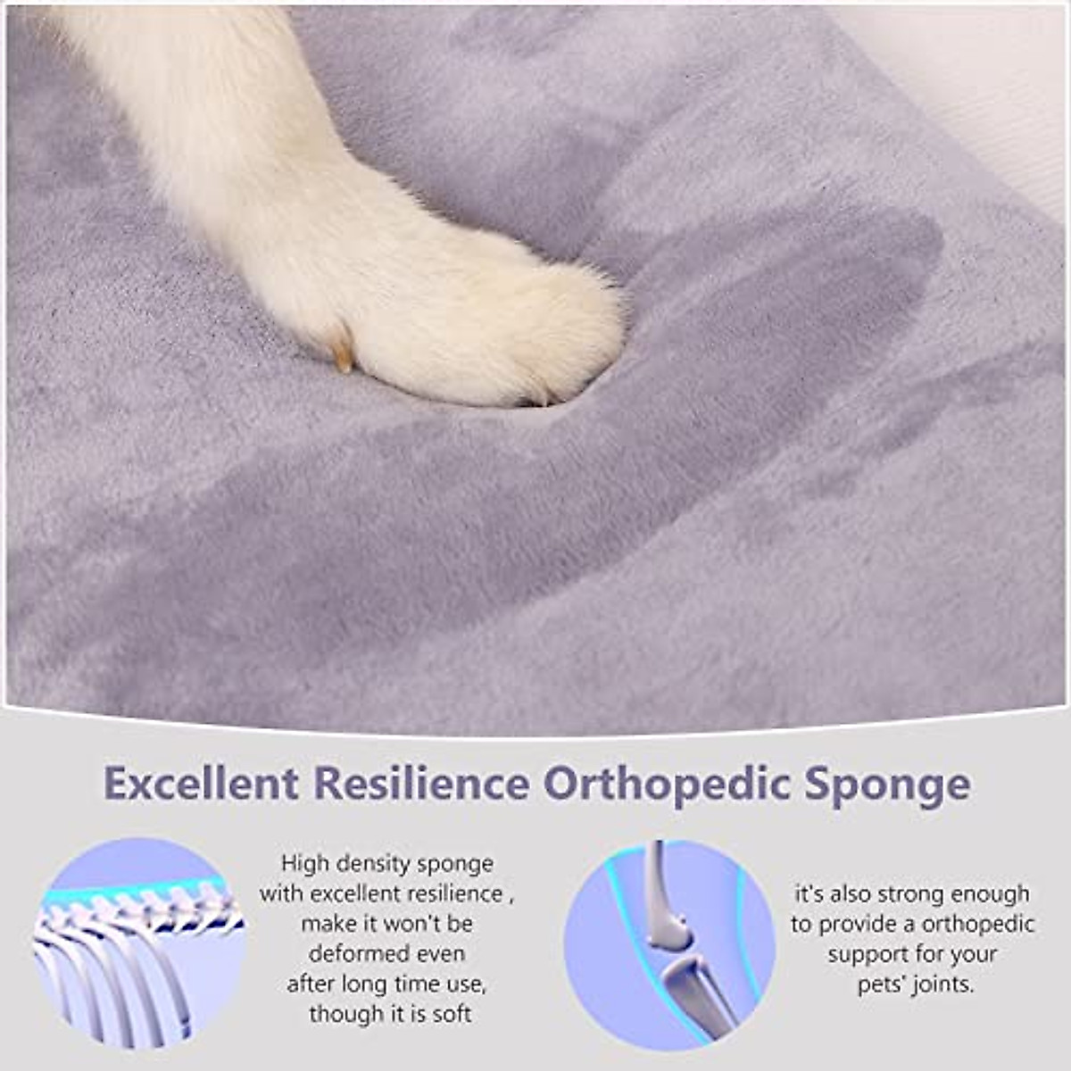 Extra Large Dog Bed Orthopedic Jumbo Dog Beds Pillow Pet Bed Mat 47 inch Joint Relief Pet Sleeping Mattress, Non Slip Removable Washable Cover