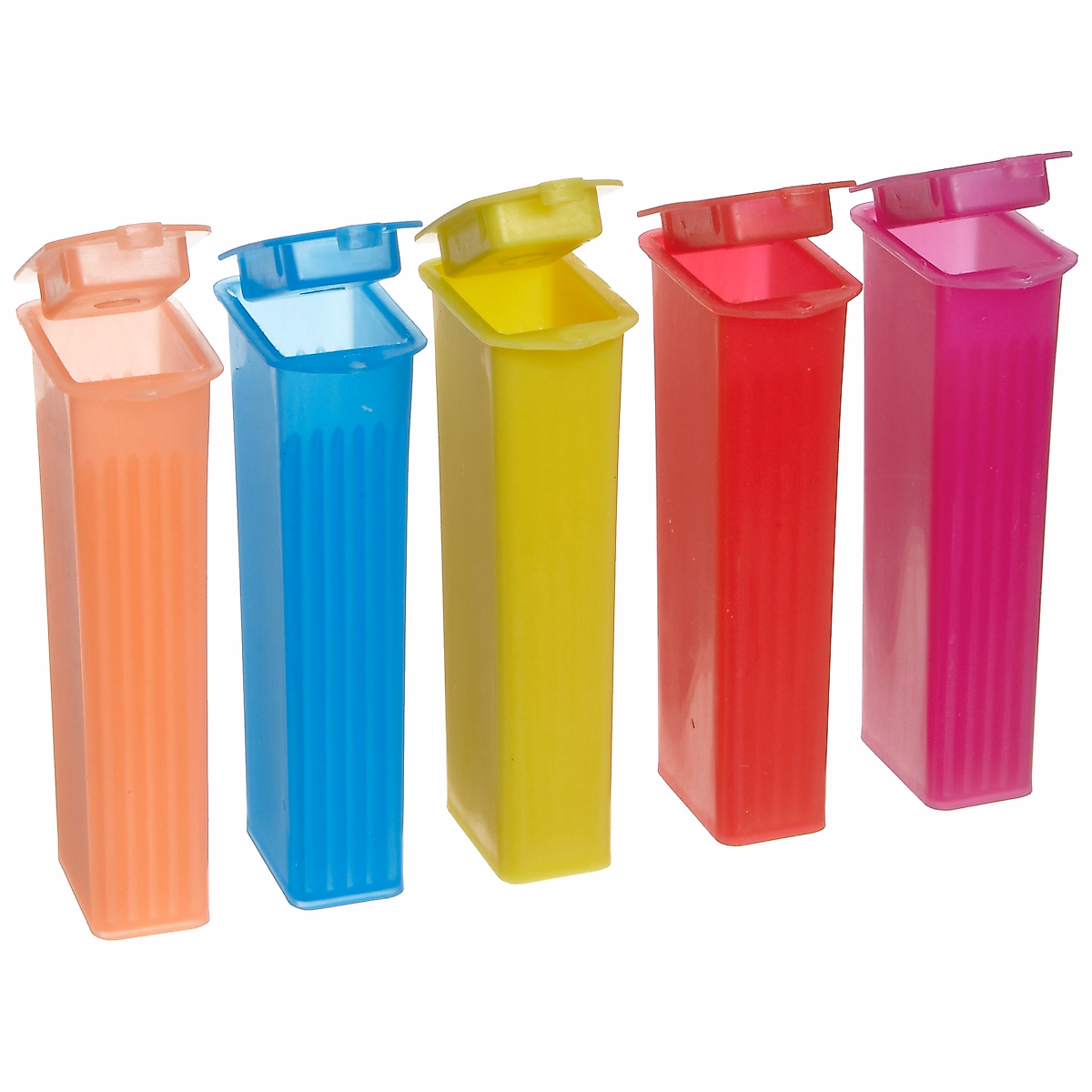 Heathrow Scientific - HEA15983G HD15983G Polypropylene End Opening Slide Mailer, Assorted Colors, 5 Place, 43mm Length x 24mm Width x 88mm Height (Pack of 25)