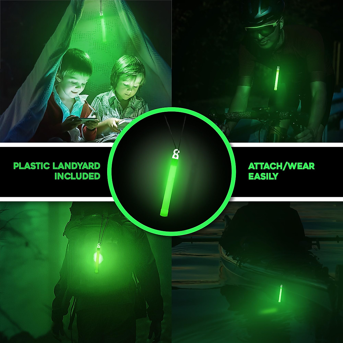 Be Ready - Green 6" Industrial 12 hour Premium Emergency Safety Chemical Light Glow Sticks (36)