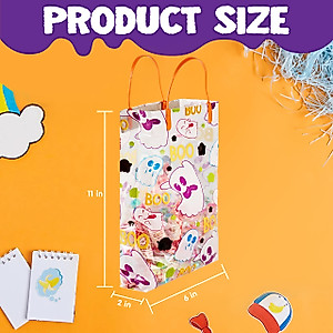 JOYIN 48PCS Halloween Cellophane Treats Bags, 6×11" Sturdy Trick or Treat Tote Bags, Goodies Gift Candy Bags, 6 Designs Clear Plastic Bags Bulk for Kids Girls Boys Halloween Party Favor Supplies