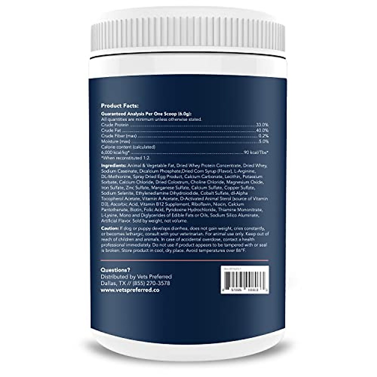 Vets Preferred Puppy Milk Replacement Formula - Dog Milk Replacer Powder Supplement for Pregnant, Lactating, Aging Dogs - Enriched with Colostrum - Nutritious Nursing Formula for Puppies - 12 Oz