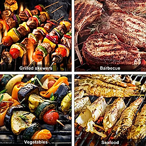 Portable Propane Gas Grill, 2-Burner Portable Gas Grill Small Tabletop Gas Grill, 24000BTU BBQ Outdoor Griddle Gas Grill with Removable Side Tables, Thermometer, Regulator, Gas Hose, Red