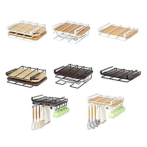NTCLHFXU Space Saving Kitchen Storage Rack Convenient Hangings Rack Efficient Storage for Cutting Board and Mugs