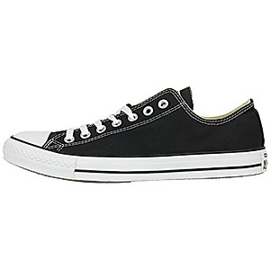 Converse Chuck Taylor All Star Canvas Low Top Sneaker, Black/White ,9 US Men/11 US Women
