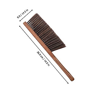 SEWOART 1pc Bed Brush Car Cleaning Brush Soft Cleaning Brush Couch Cleaning Brush Hand Brush para Limpiar Broom Handle Counter Broom for Cleaning Rug Brush with Handle Brown Wood