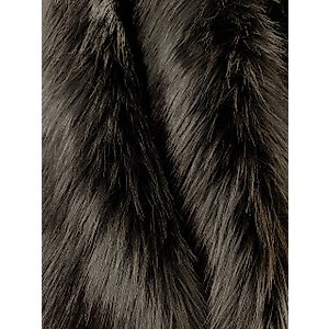 Sasha Black 2 Inch Long Pile Soft Luxury Faux Fur Fabric Fursuit, Cosplay Costume, Photo Prop, Trim, Throw Pillow, Crafts