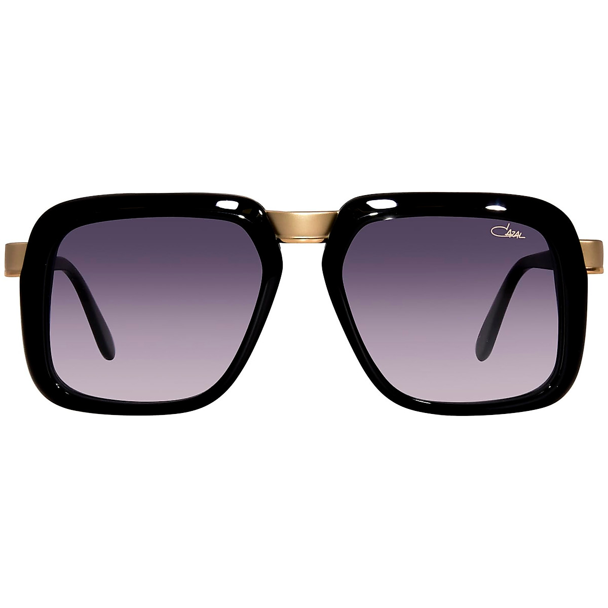 Cazal 616 001SG Black Gray Gradient Vintage Sunglasses 56 mm